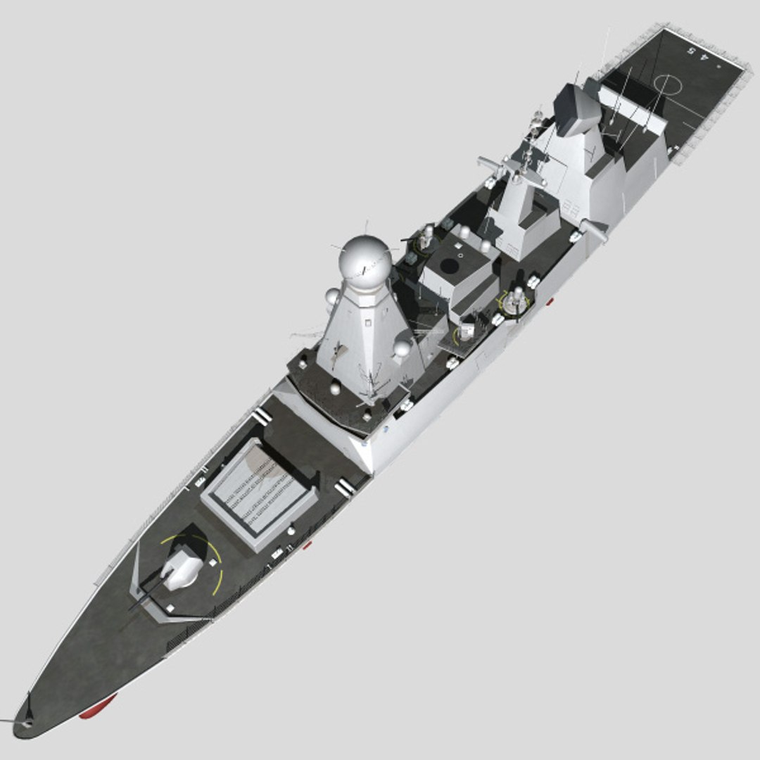 3d Model Type 45 Class Destroyer