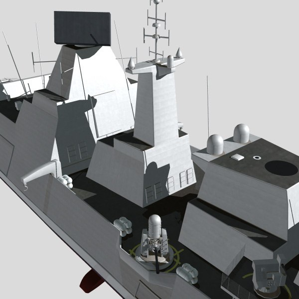 3d model type 45 class destroyer