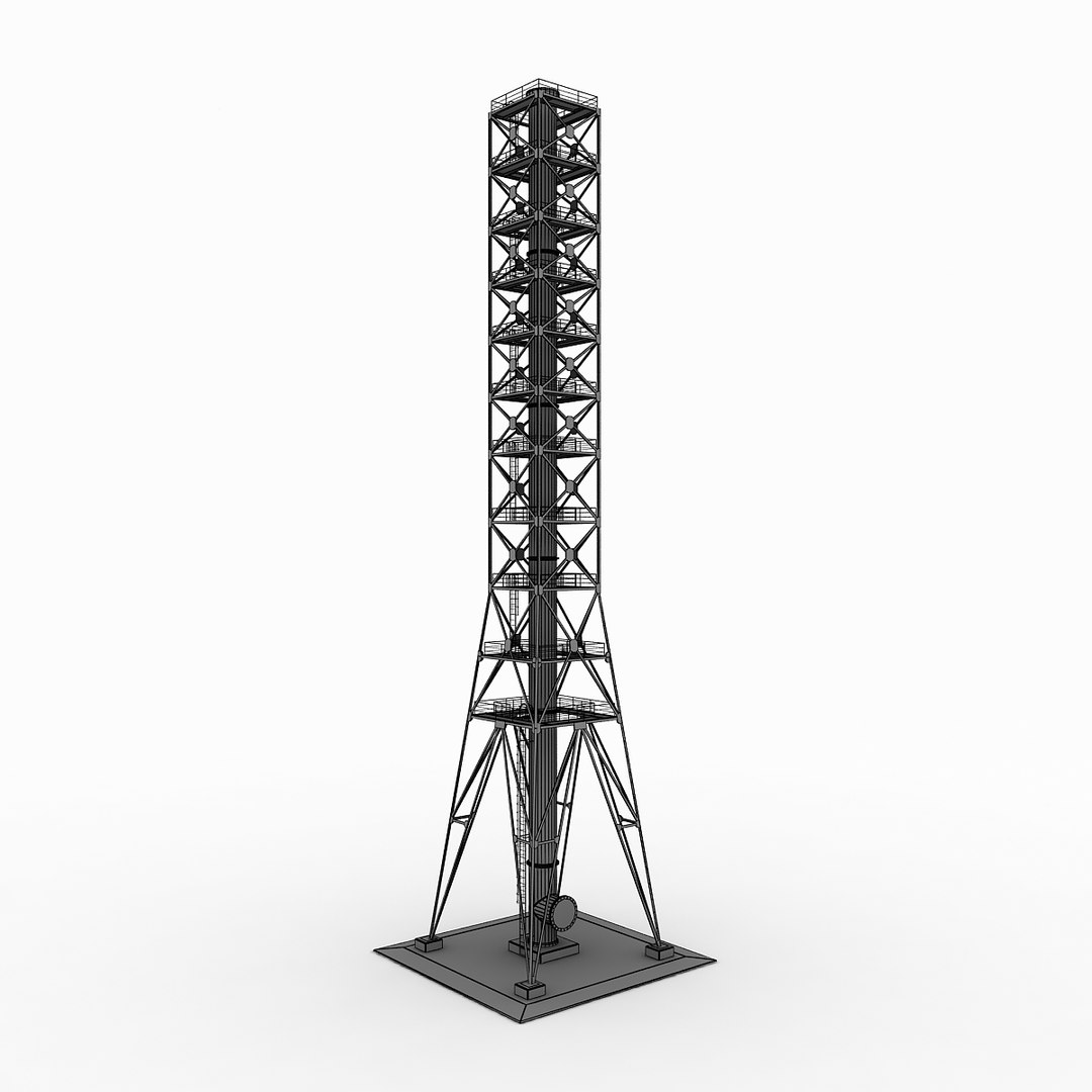 3d Flare Stack Gas 06