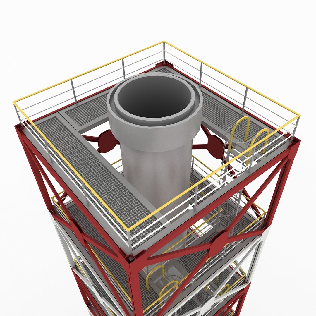 3d Flare Stack Gas 06