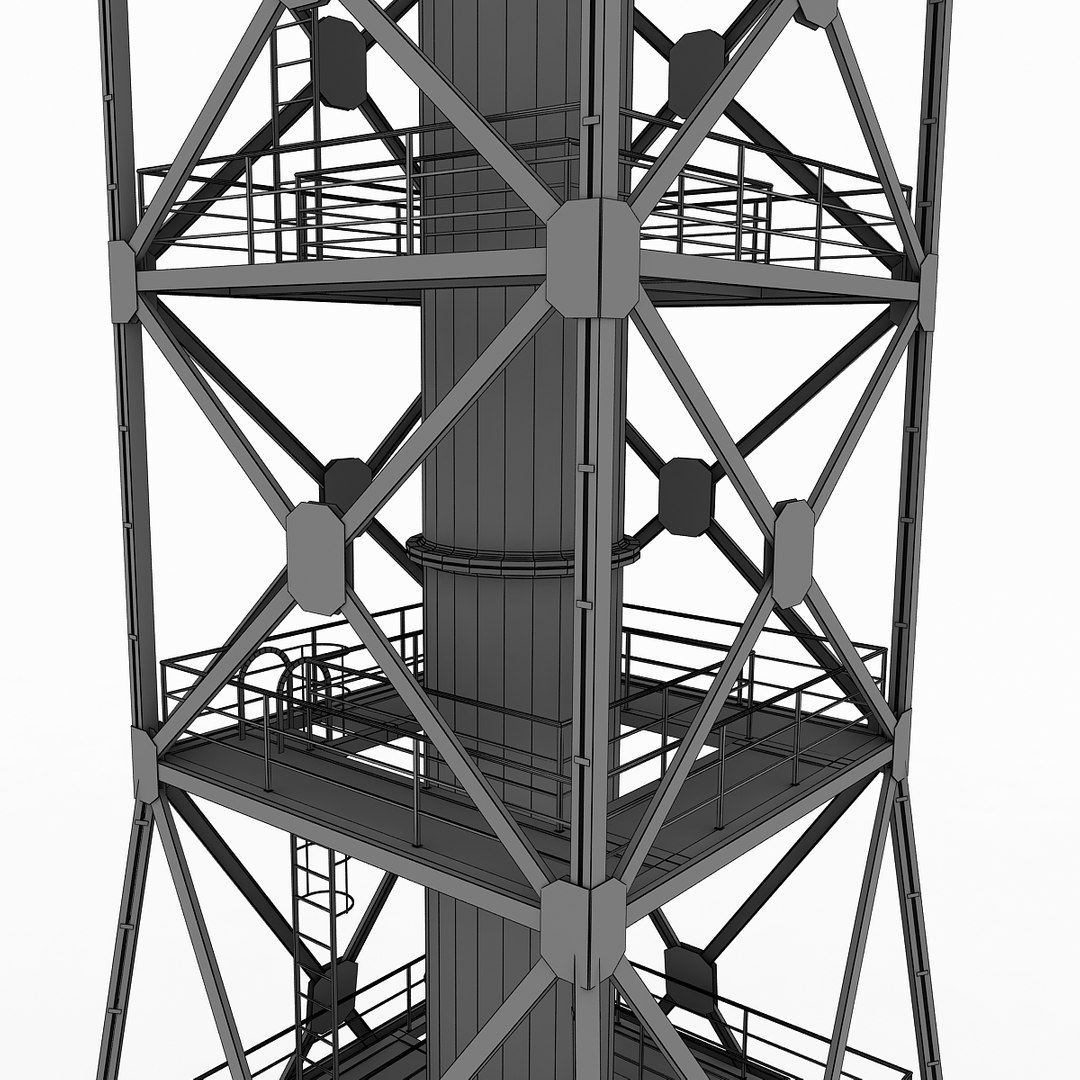 3d Flare Stack Gas 06