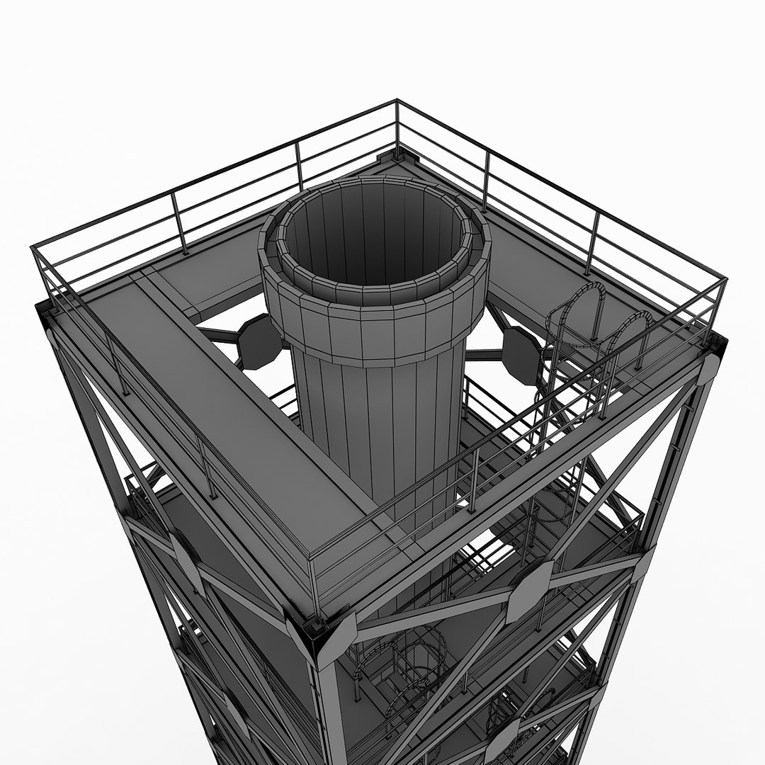 3d Flare Stack Gas 06