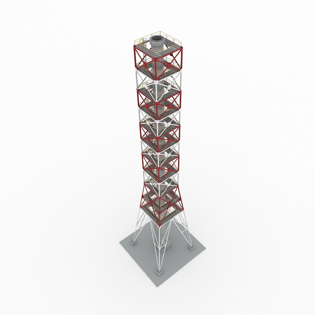3d Flare Stack Gas 06