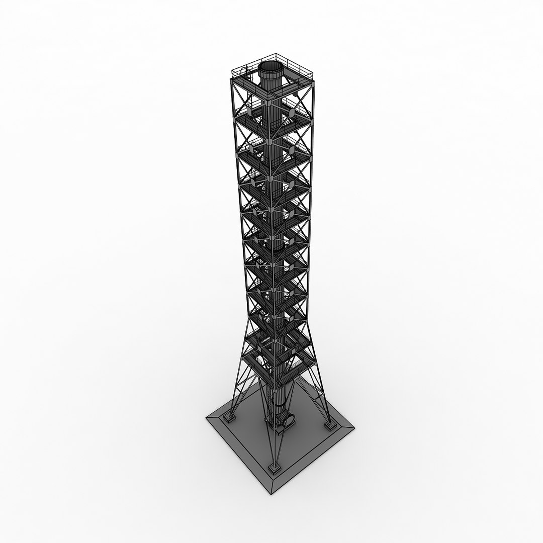 3d Flare Stack Gas 06