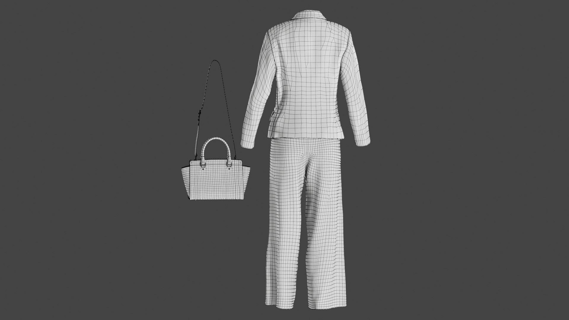 3D Model Mesh Women S Pants - TurboSquid 1615614