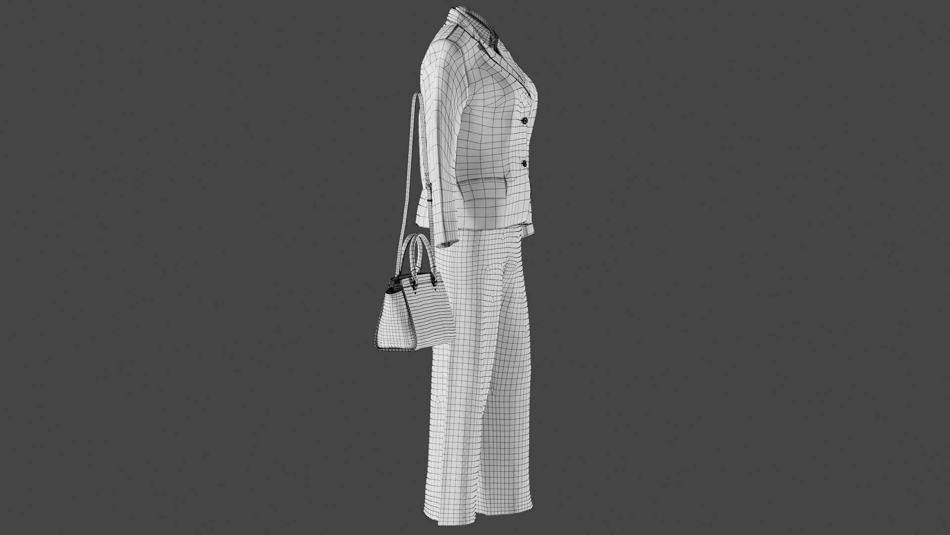 3D Model Mesh Women S Pants - TurboSquid 1615614