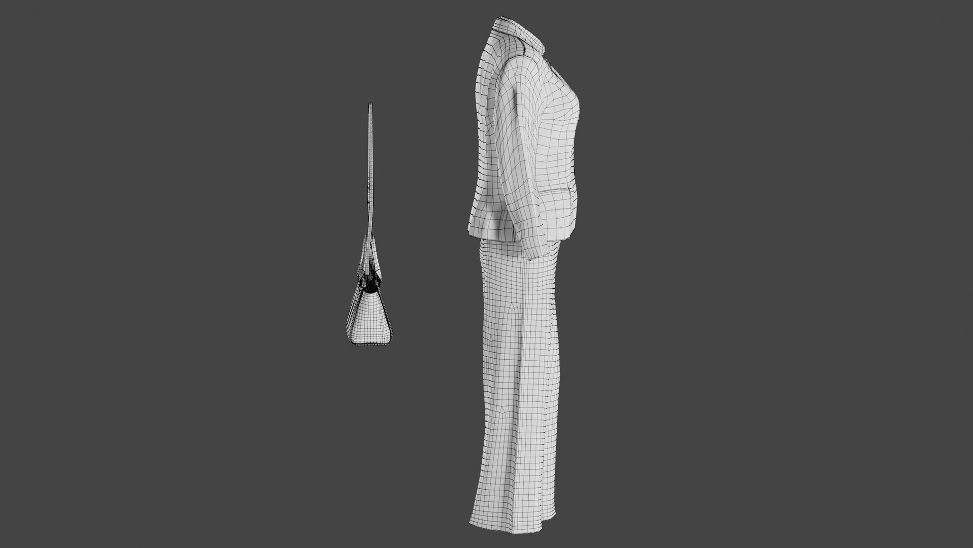 3D Model Mesh Women S Pants - TurboSquid 1615614