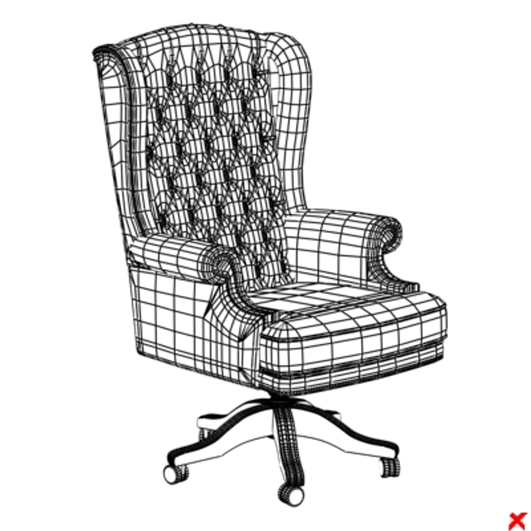 3d Armchair Swivel Chair Model