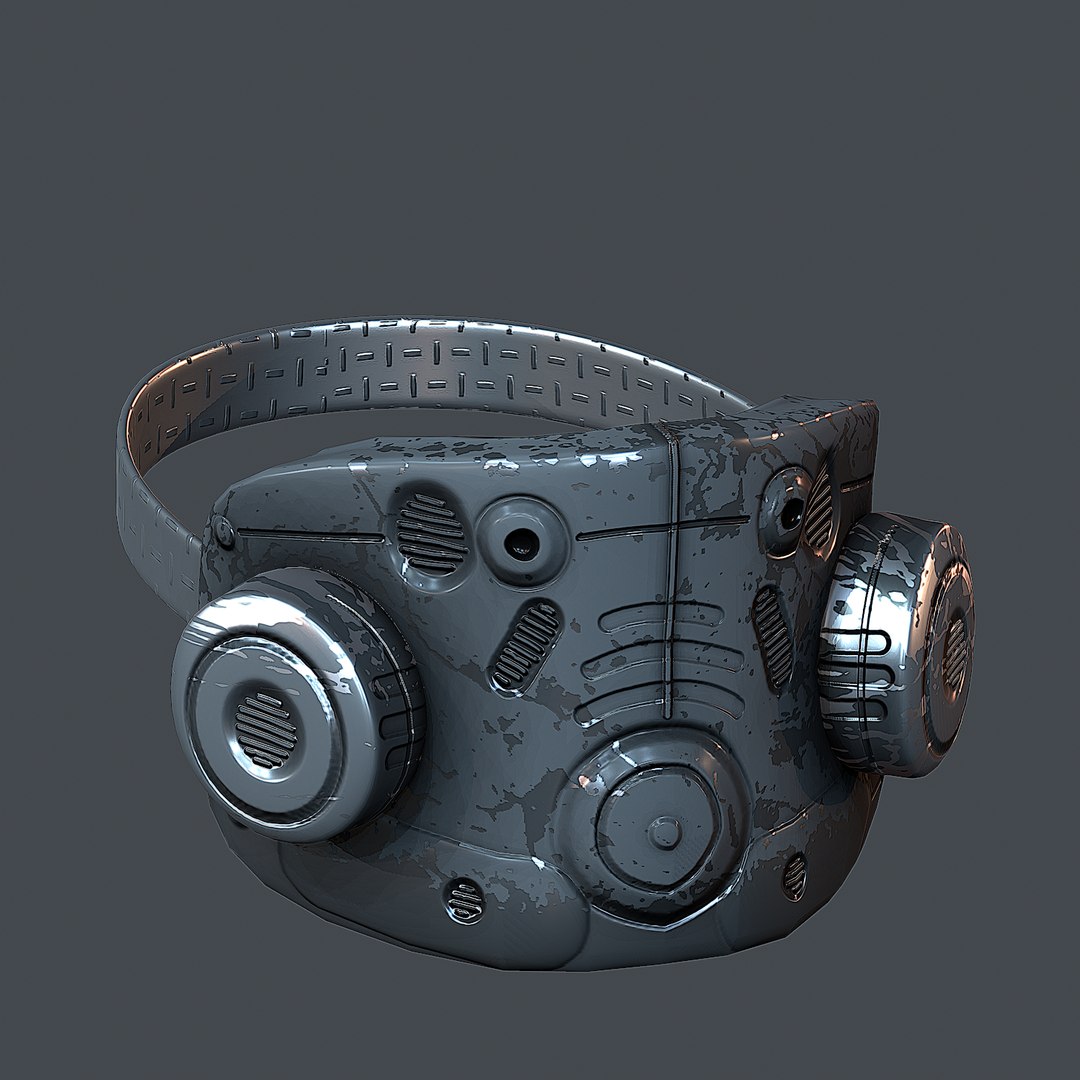 3D 3D Gas mask respirator scifi futuristic model - TurboSquid 1746610
