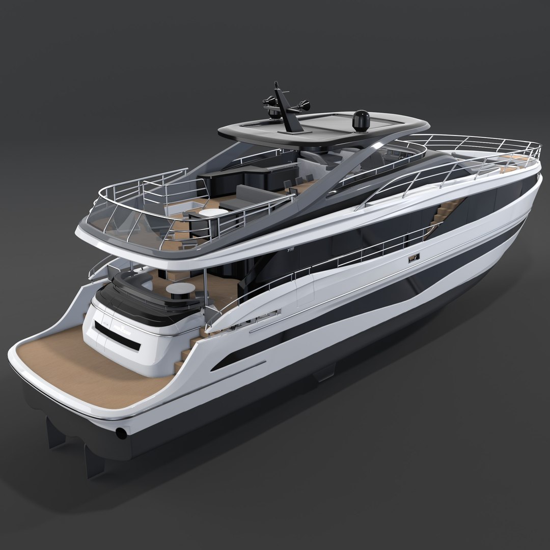 Princess Y95 Luxury Motor Yacht - Y Class3D模型 - TurboSquid 2068124