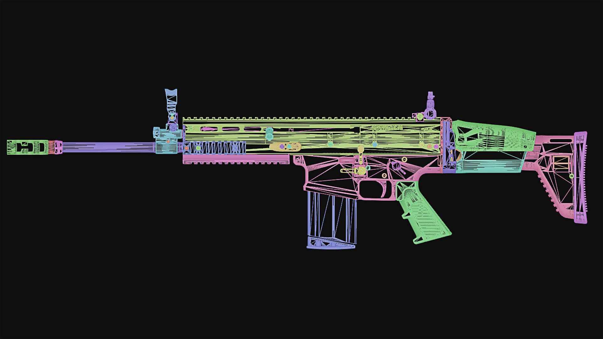 FN SCAR 17S NRCH - 2K 3D model - TurboSquid 1953697