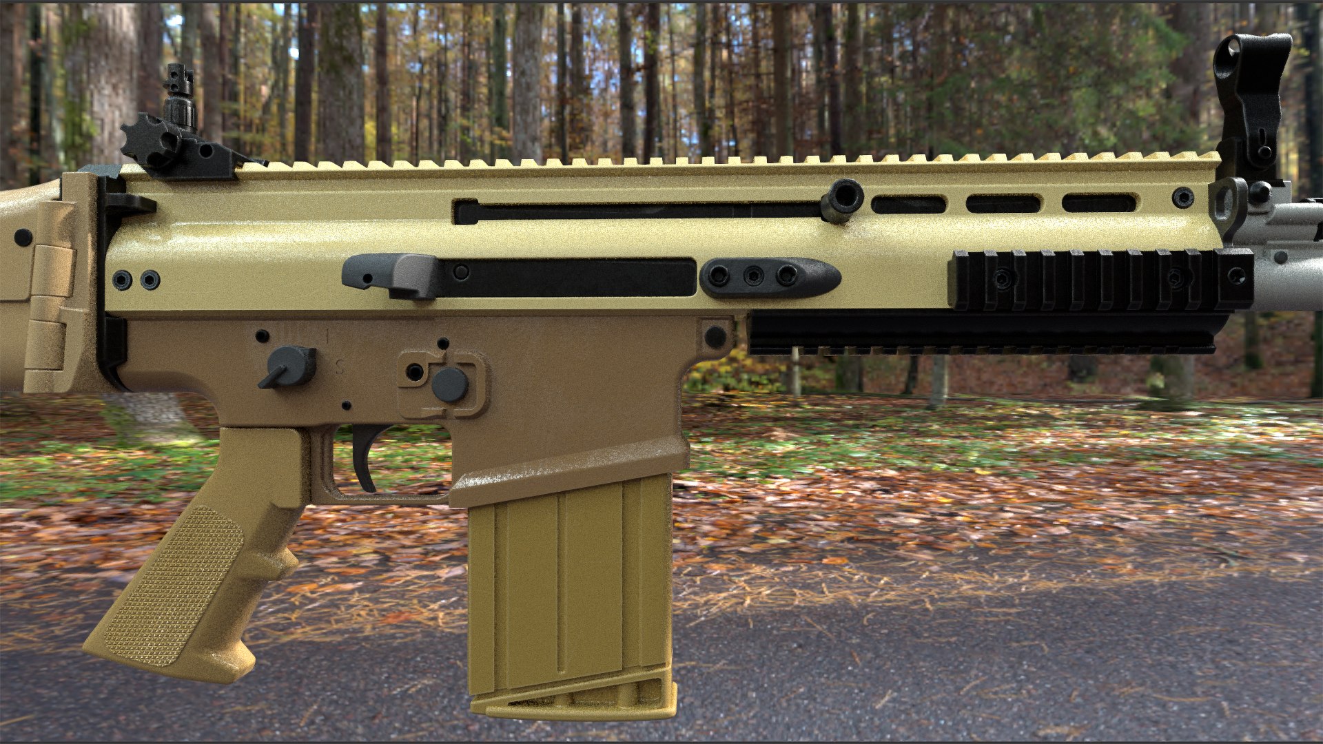 FN SCAR 17S NRCH - 2K 3D Model - TurboSquid 1953697