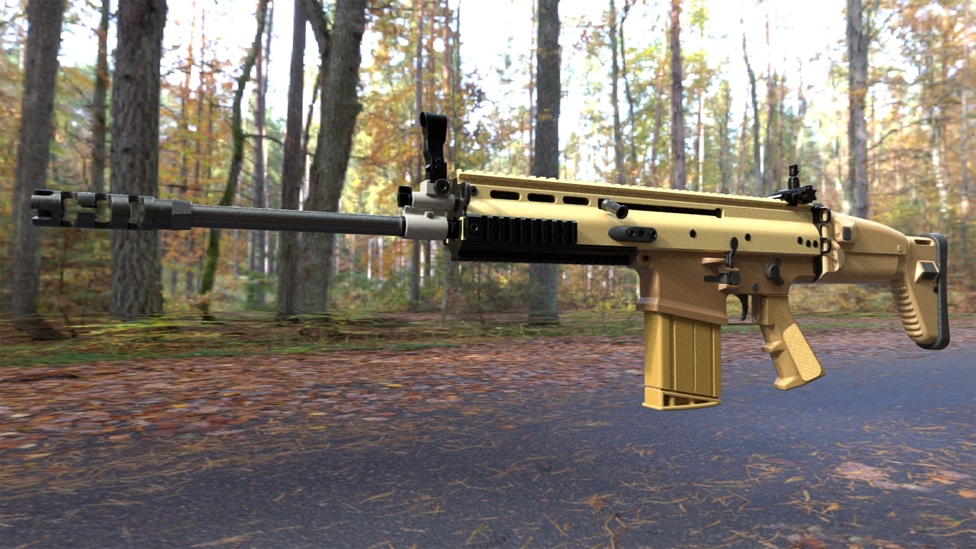 FN SCAR 17S NRCH - 2K 3D model - TurboSquid 1953697