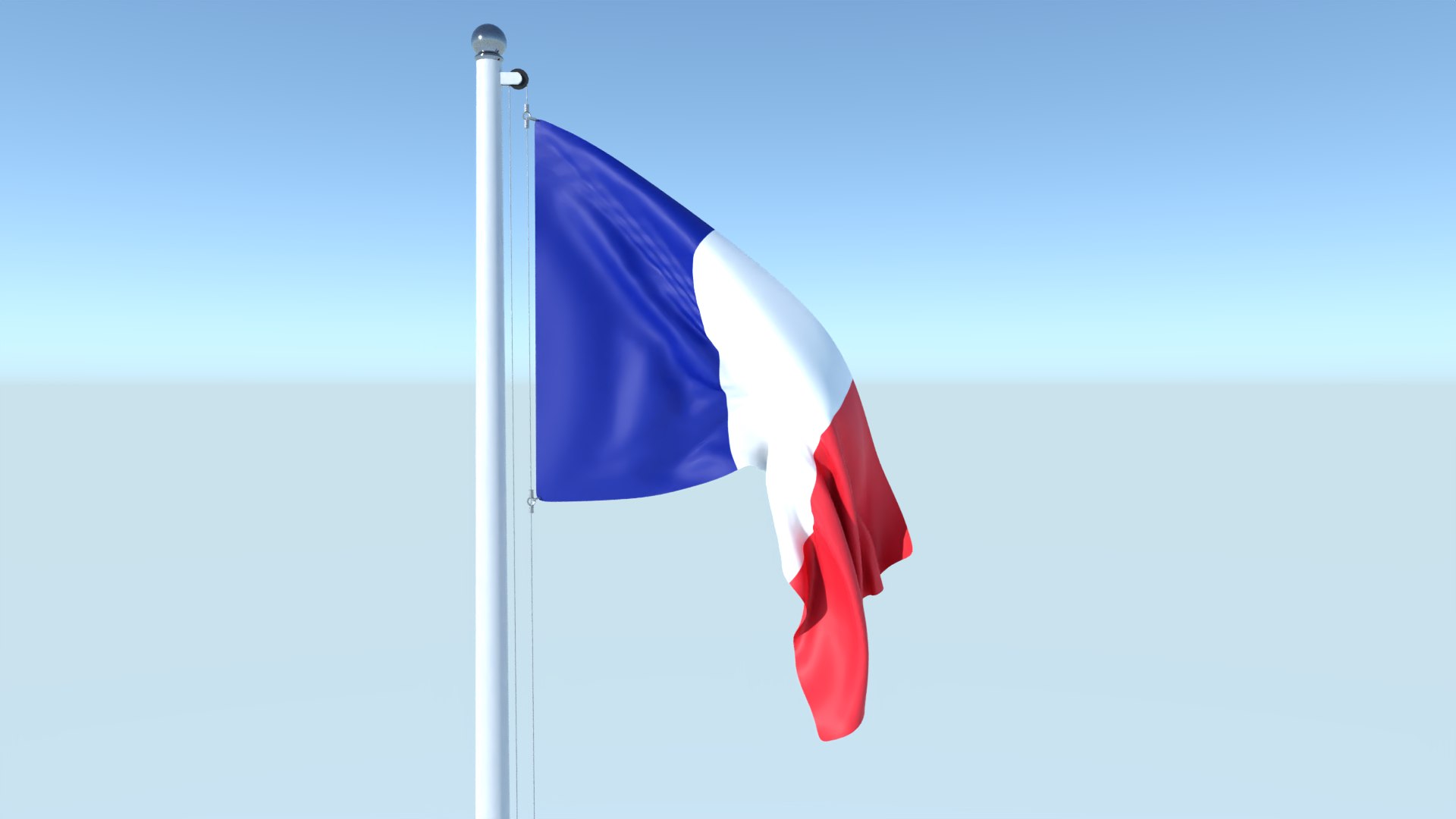 3D Animated Flag Of France Model - TurboSquid 1730309