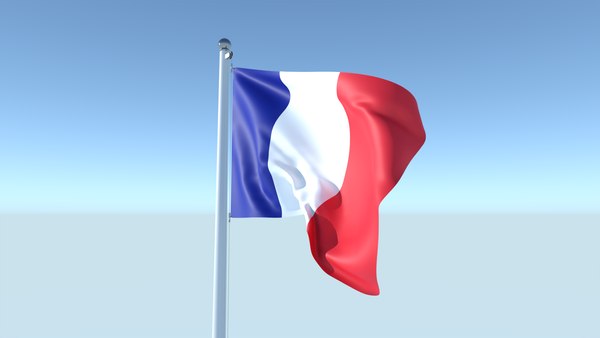 3D Animated Flag of France model - TurboSquid 1730309