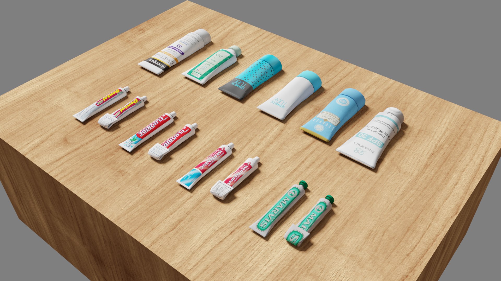 3D beauty paste tubes - TurboSquid 1191254