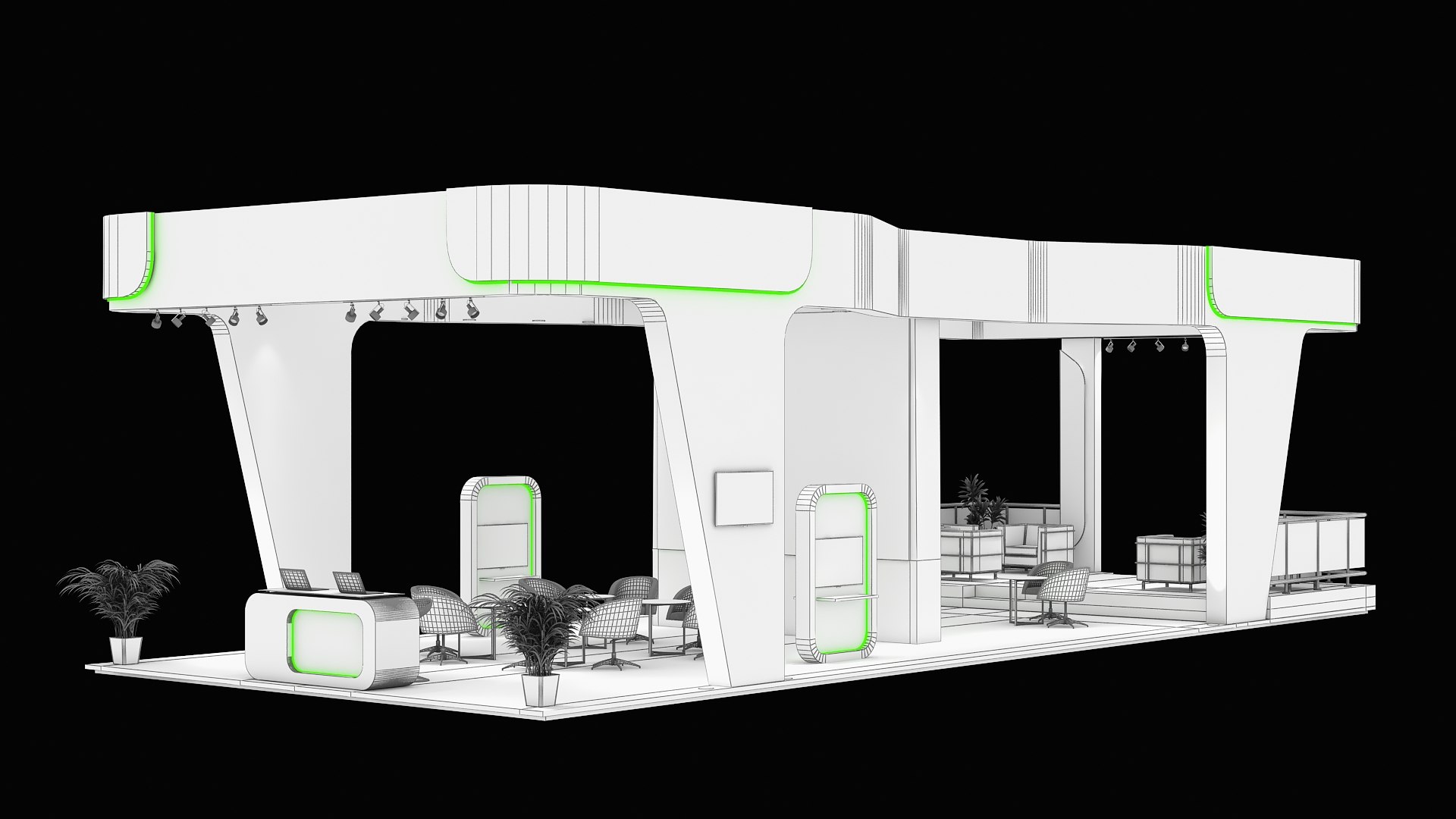 3D Booth 17x7 M - TurboSquid 1735154