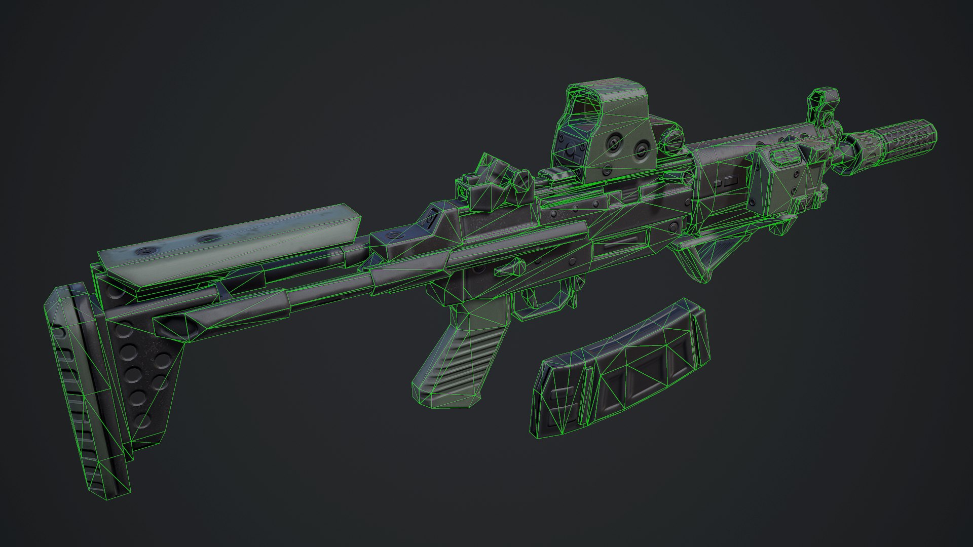 SIG SG552 MOD1 GREEN 3D model - TurboSquid 1806304
