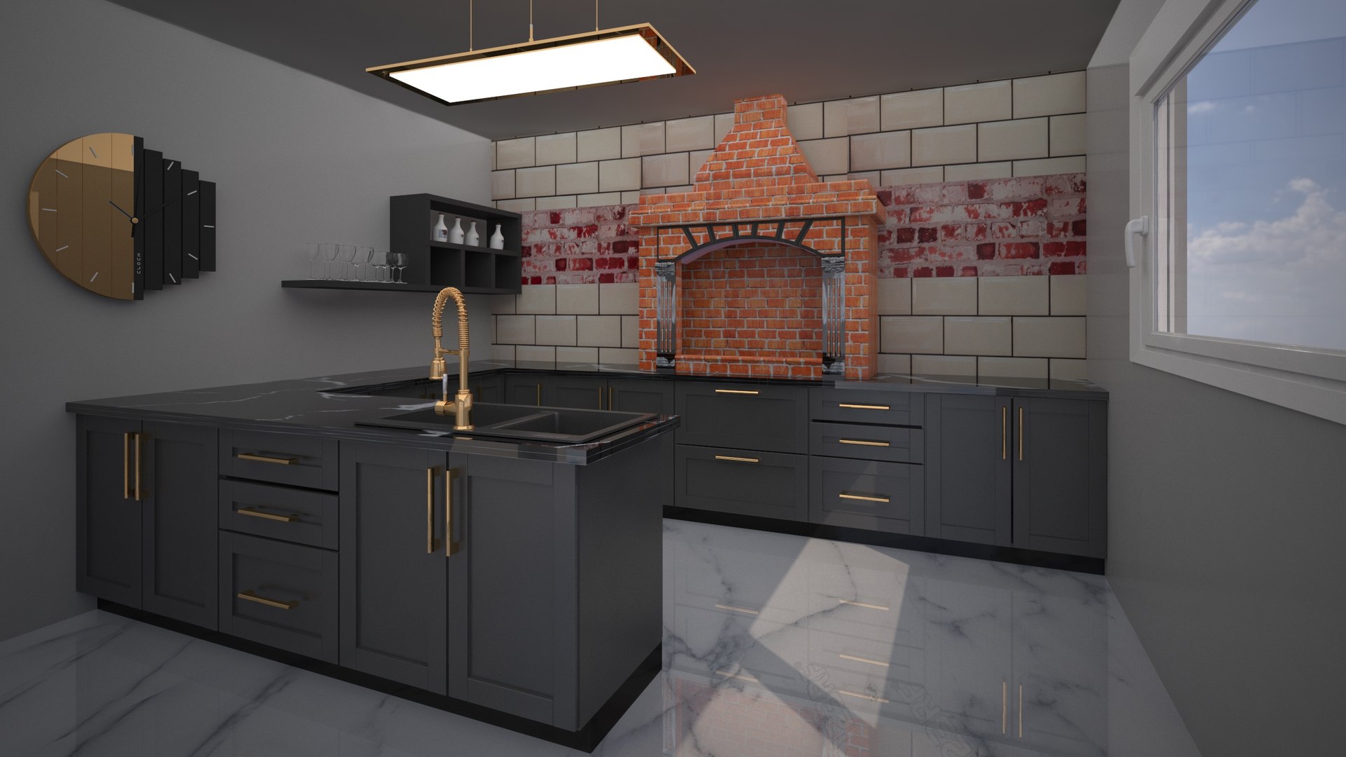 3D model kitchen salon - TurboSquid 1999673