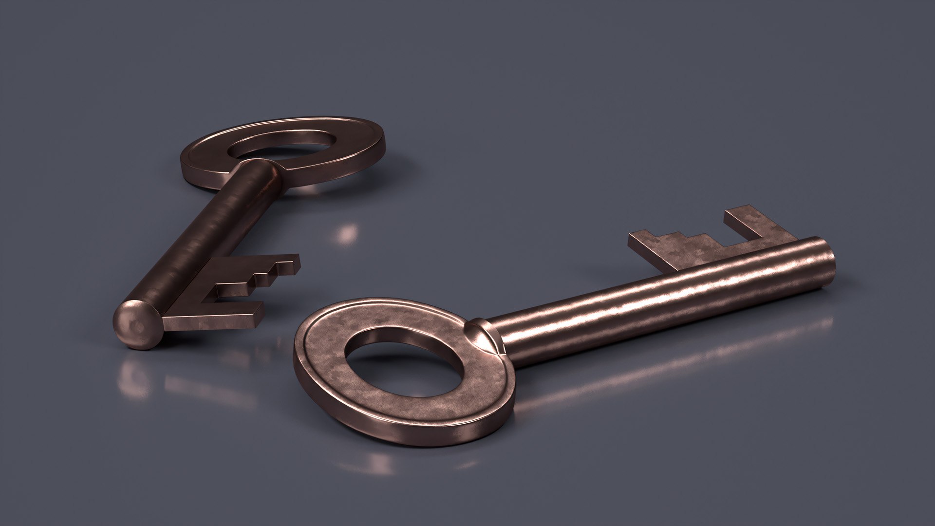 3D Bronze Key - TurboSquid 2222175