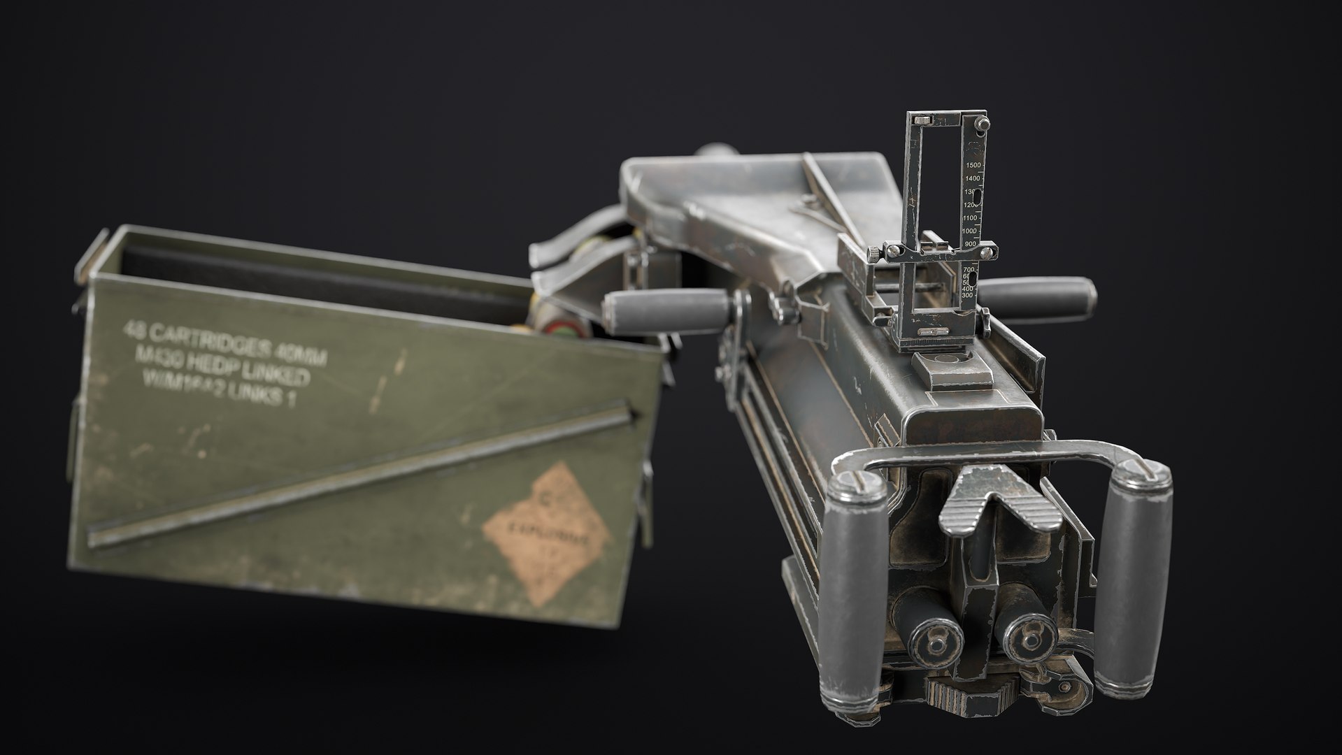 Mk 19 Grenade Launcher Game Ready 3D Model - TurboSquid 2462124