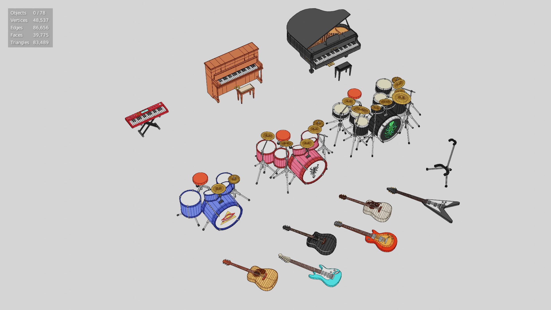 Instrument Music Pack 3D Model - TurboSquid 1918560