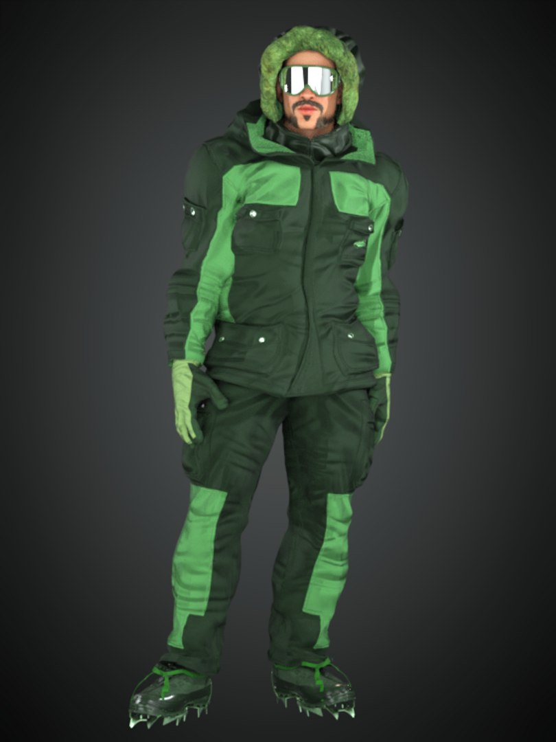 3D Realistic Rigged Ice Climbing Man Character 3D Model Model ...