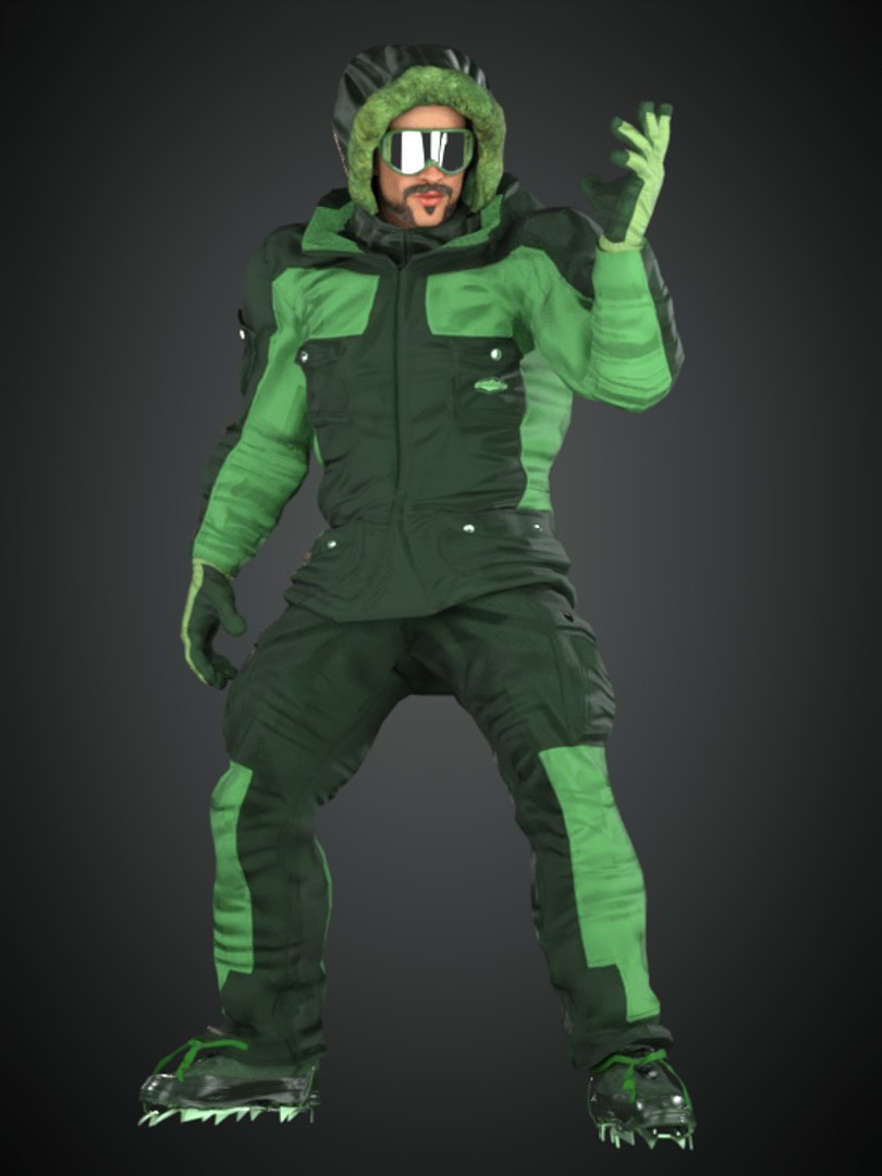 3D Realistic Rigged Ice Climbing Man Character 3D Model Model ...