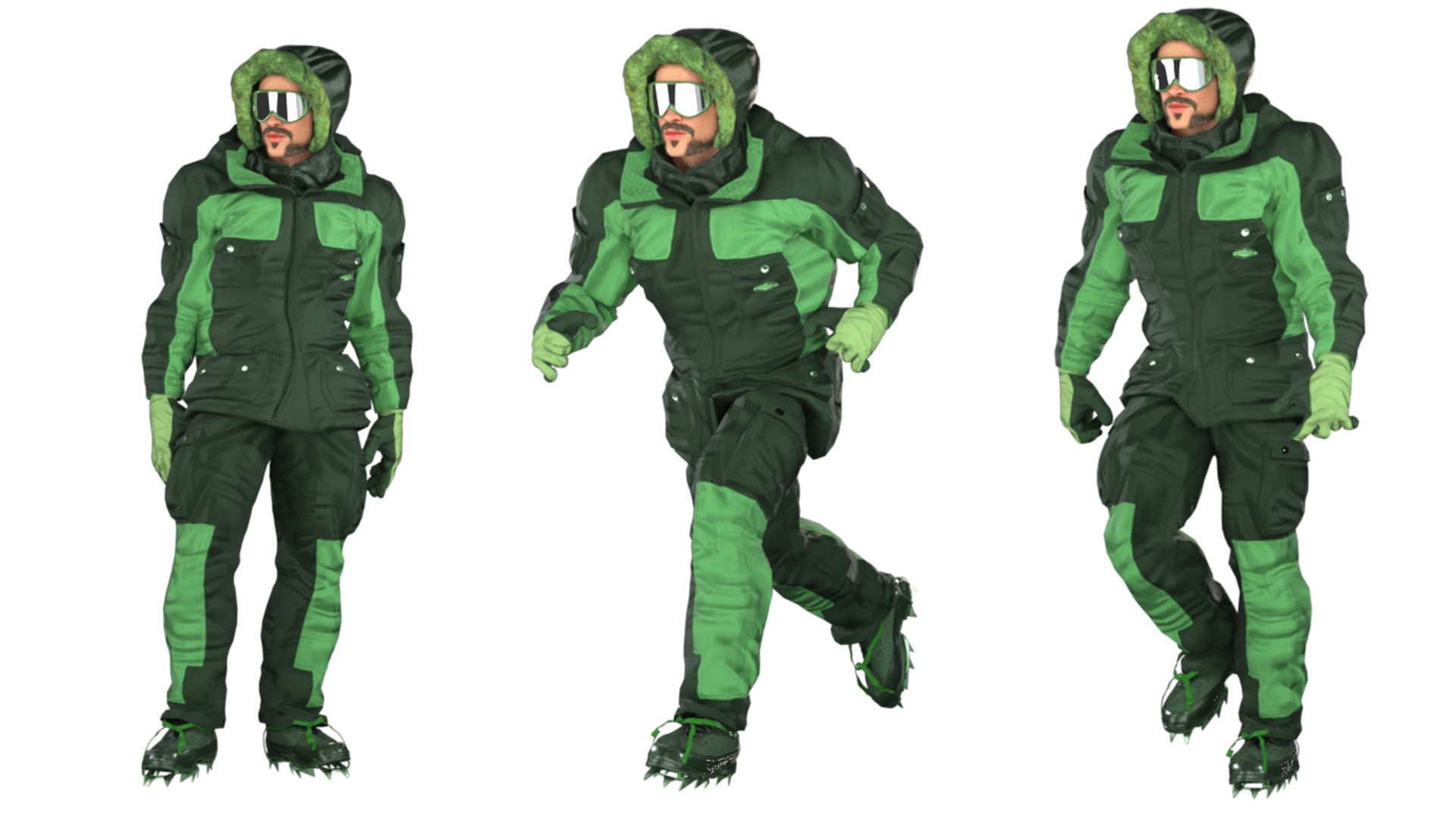 3D Realistic Rigged Ice Climbing Man Character 3D Model Model ...