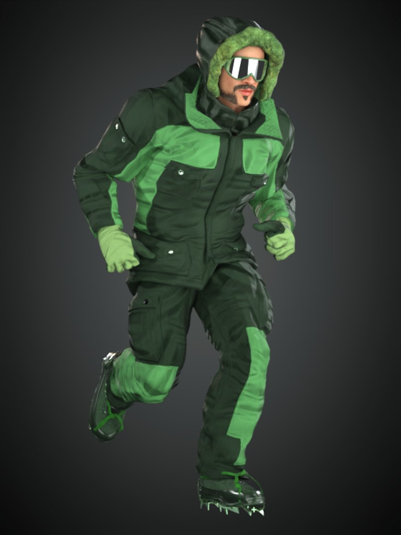 3D Realistic Rigged Ice Climbing Man Character 3D Model Model ...