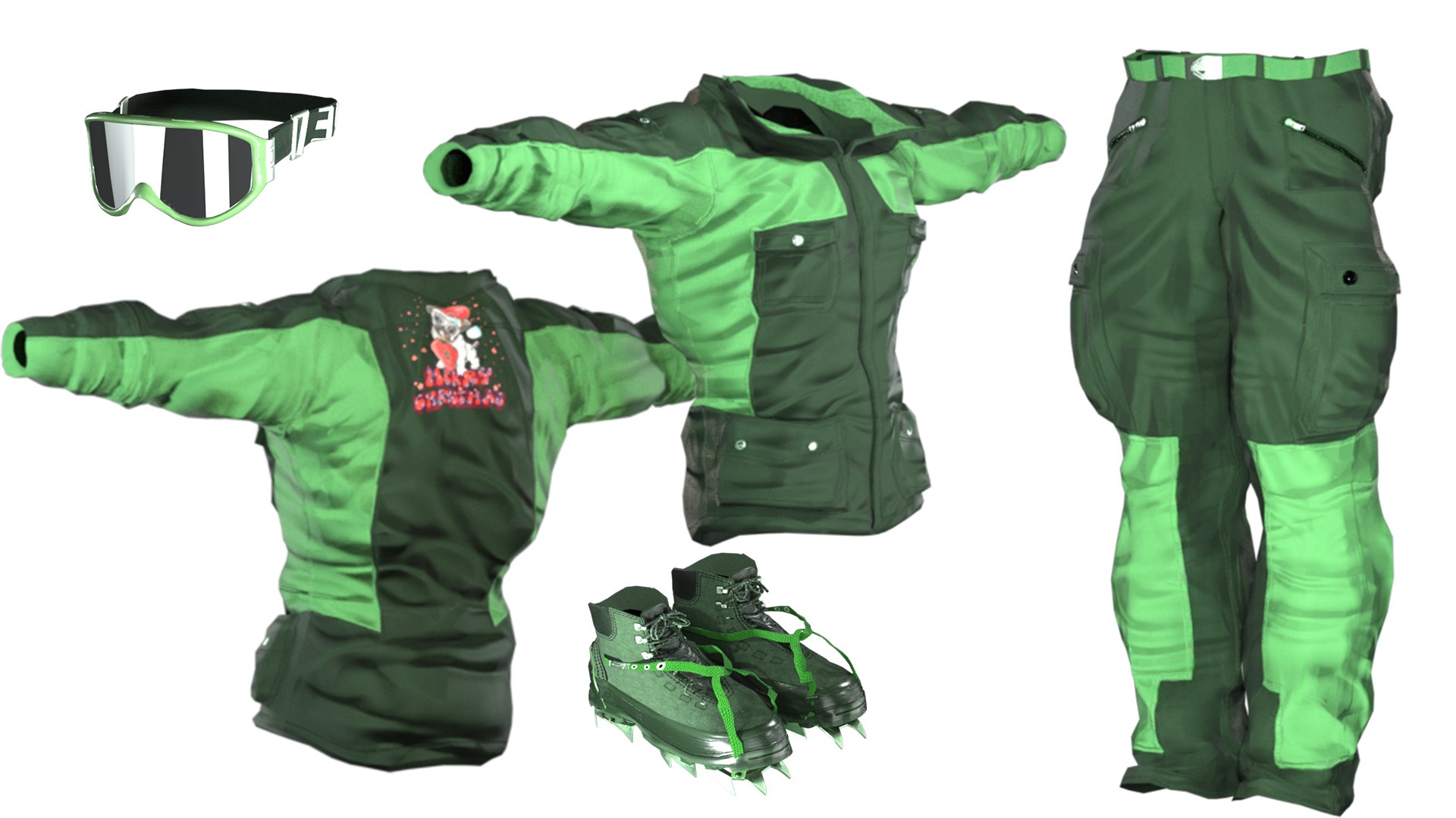 3D Realistic Rigged Ice Climbing Man Character 3D Model Model ...