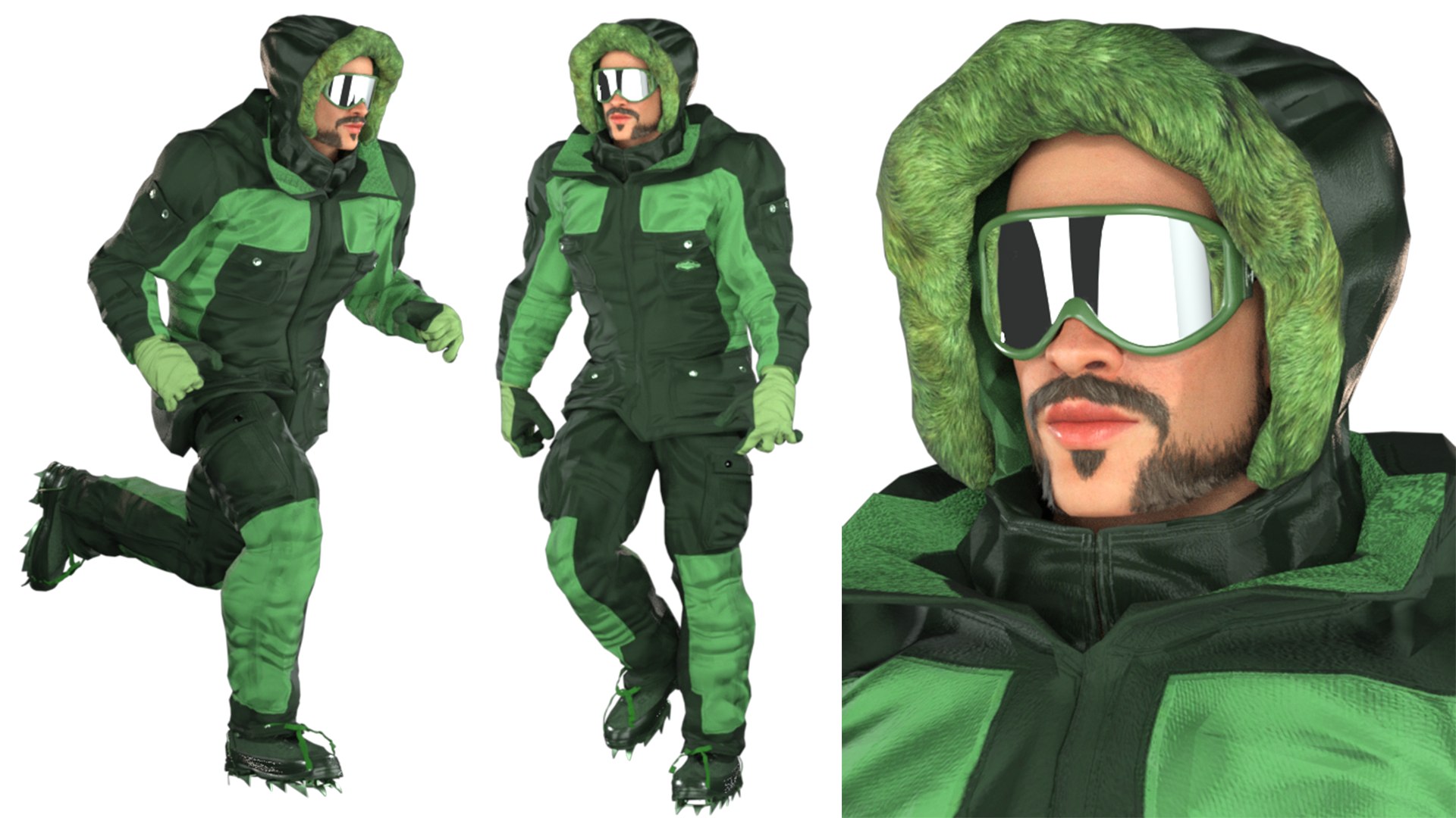 3D Realistic Rigged Ice Climbing Man Character 3D Model Model ...