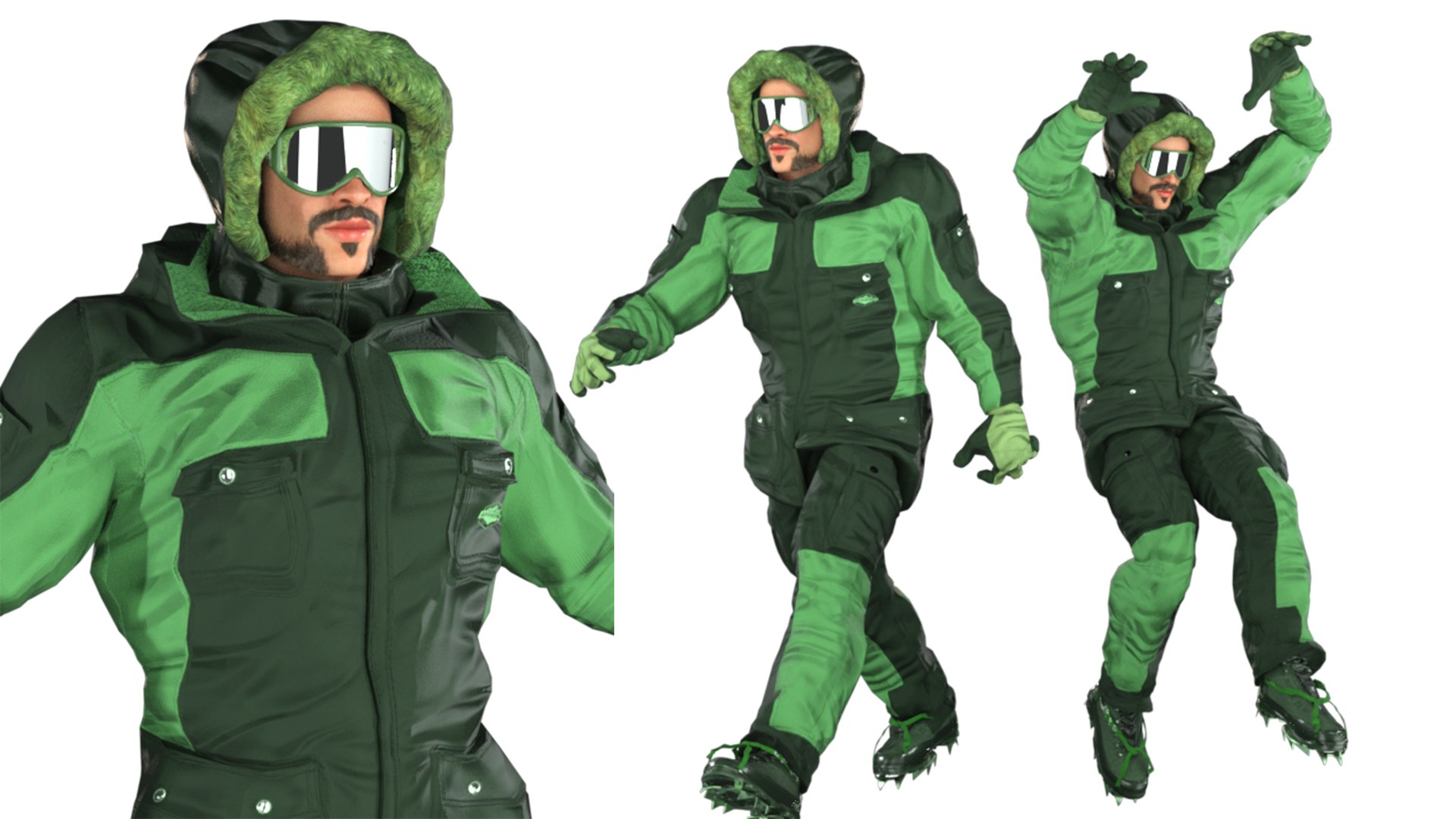 3D Realistic Rigged Ice Climbing Man Character 3D Model Model ...