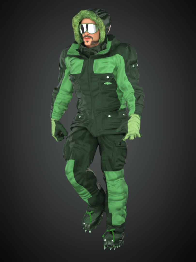 3D Realistic Rigged Ice Climbing Man Character 3D Model Model ...