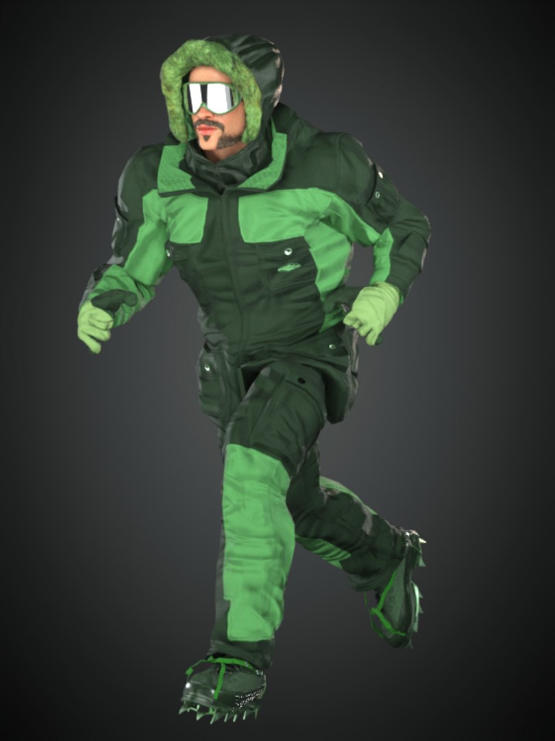 3D Realistic Rigged Ice Climbing Man Character 3D Model Model ...