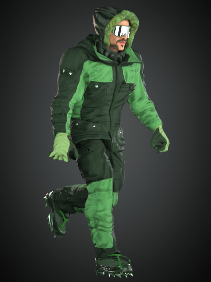 3D Realistic Rigged Ice Climbing Man Character 3D Model model ...