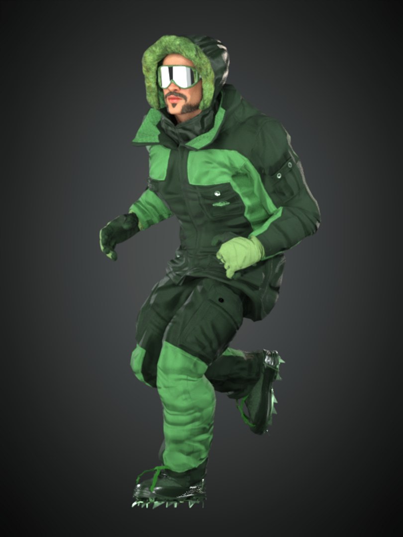 3D Realistic Rigged Ice Climbing Man Character 3D Model Model ...