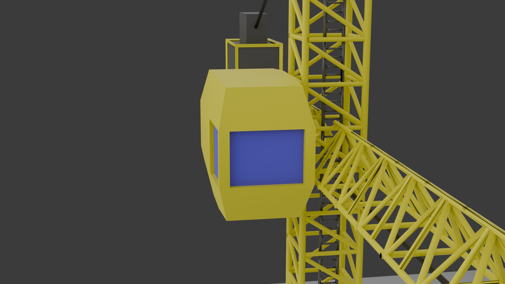 3D Realistic Tower Crane 3D Model With Detailed Components Model ...