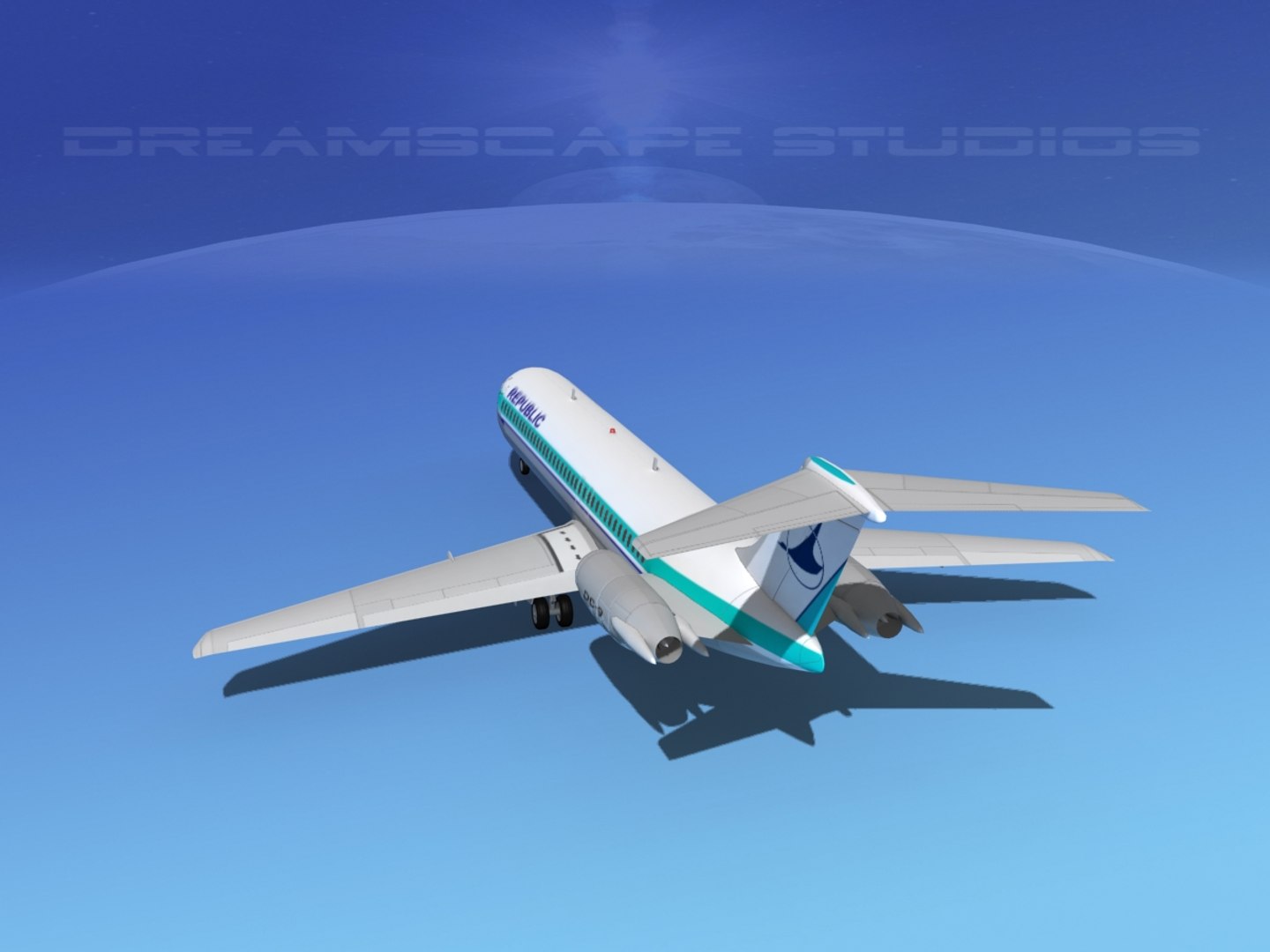 3d Douglas Dc-9-40 Dc-9 Model