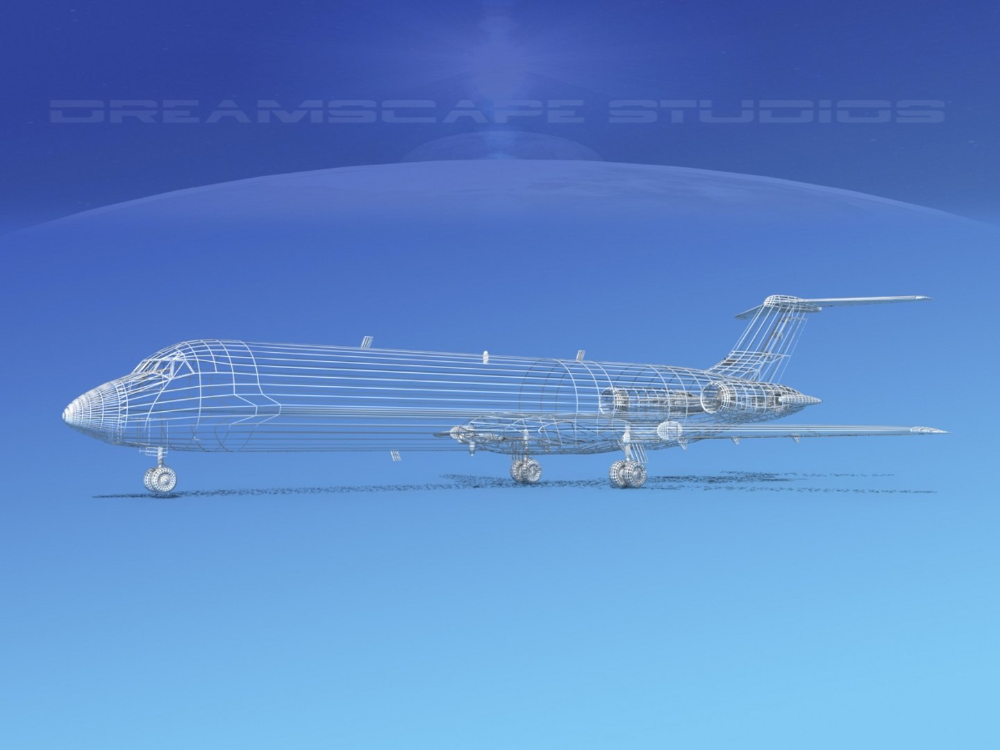 3d Douglas Dc-9-40 Dc-9 Model