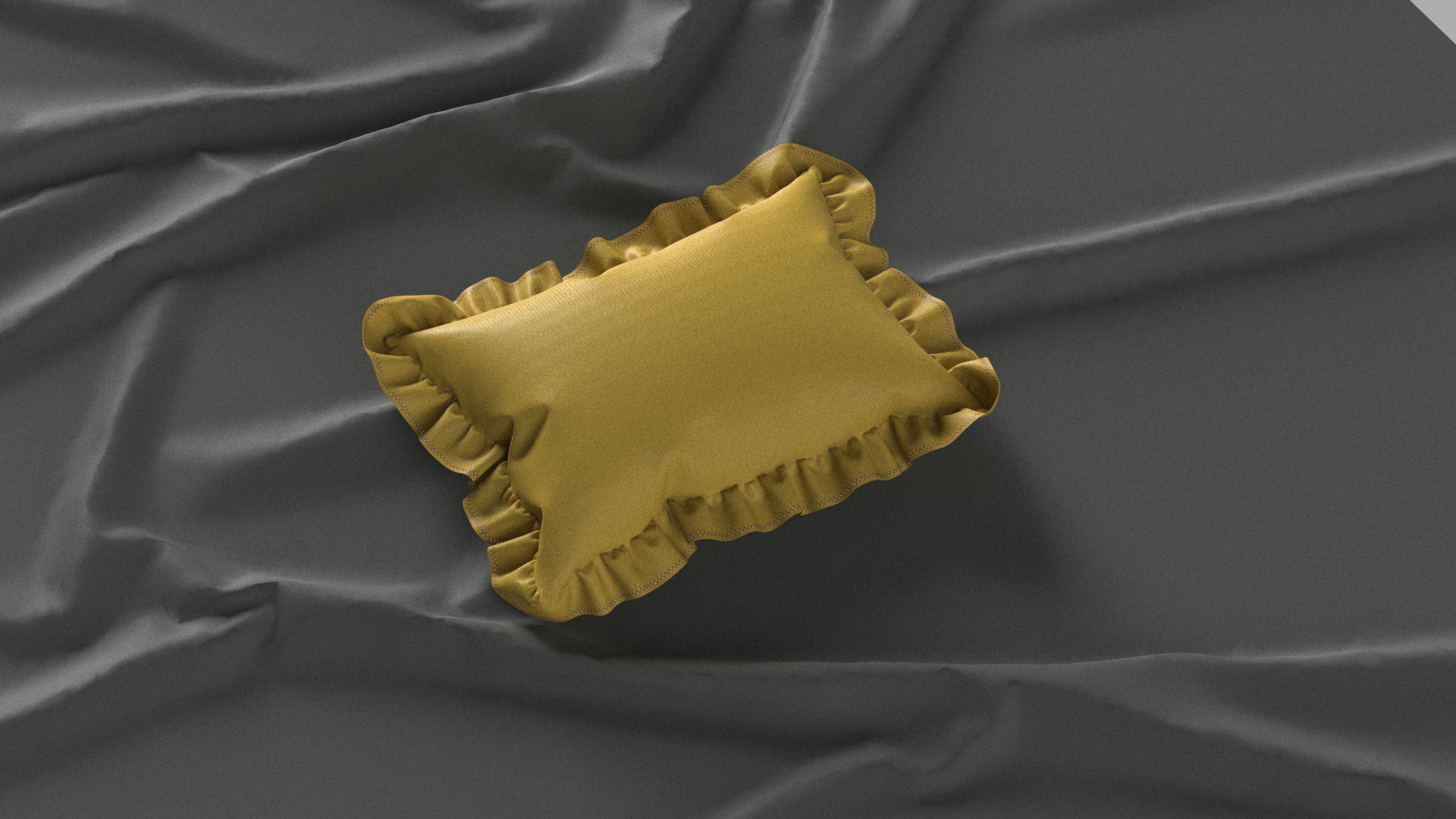 3D High Quality Ruffle Pillow - TurboSquid 1945646