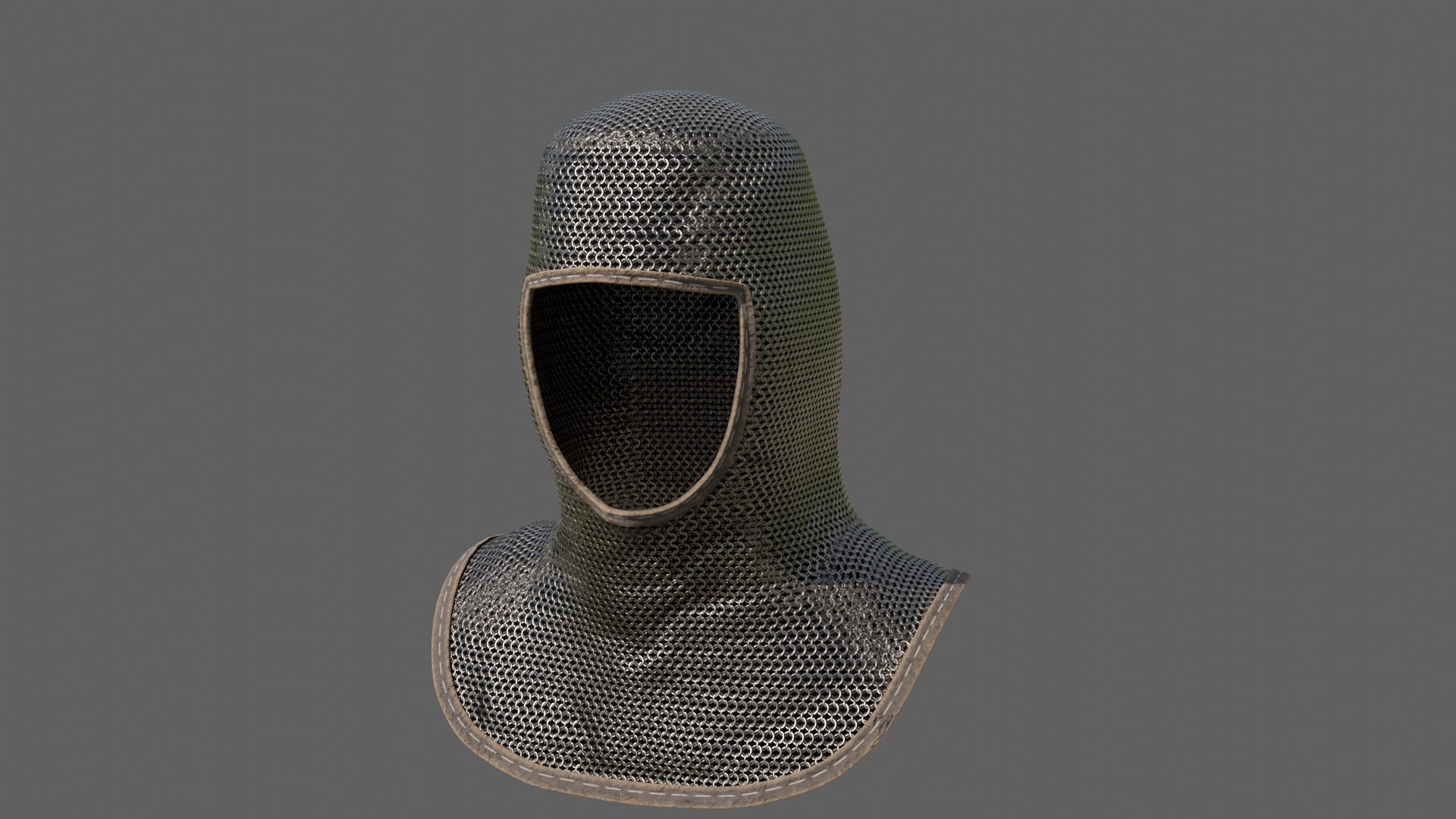 Chainmail Medieval Helmet 3D Model - TurboSquid 2141367