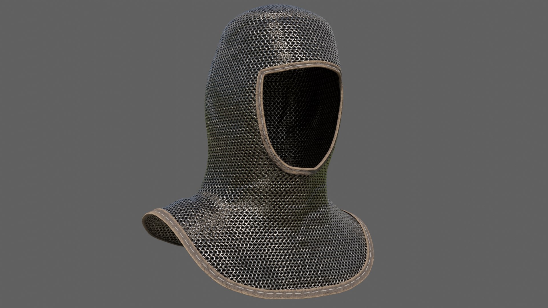 Chainmail Medieval Helmet 3D Model - TurboSquid 2141367
