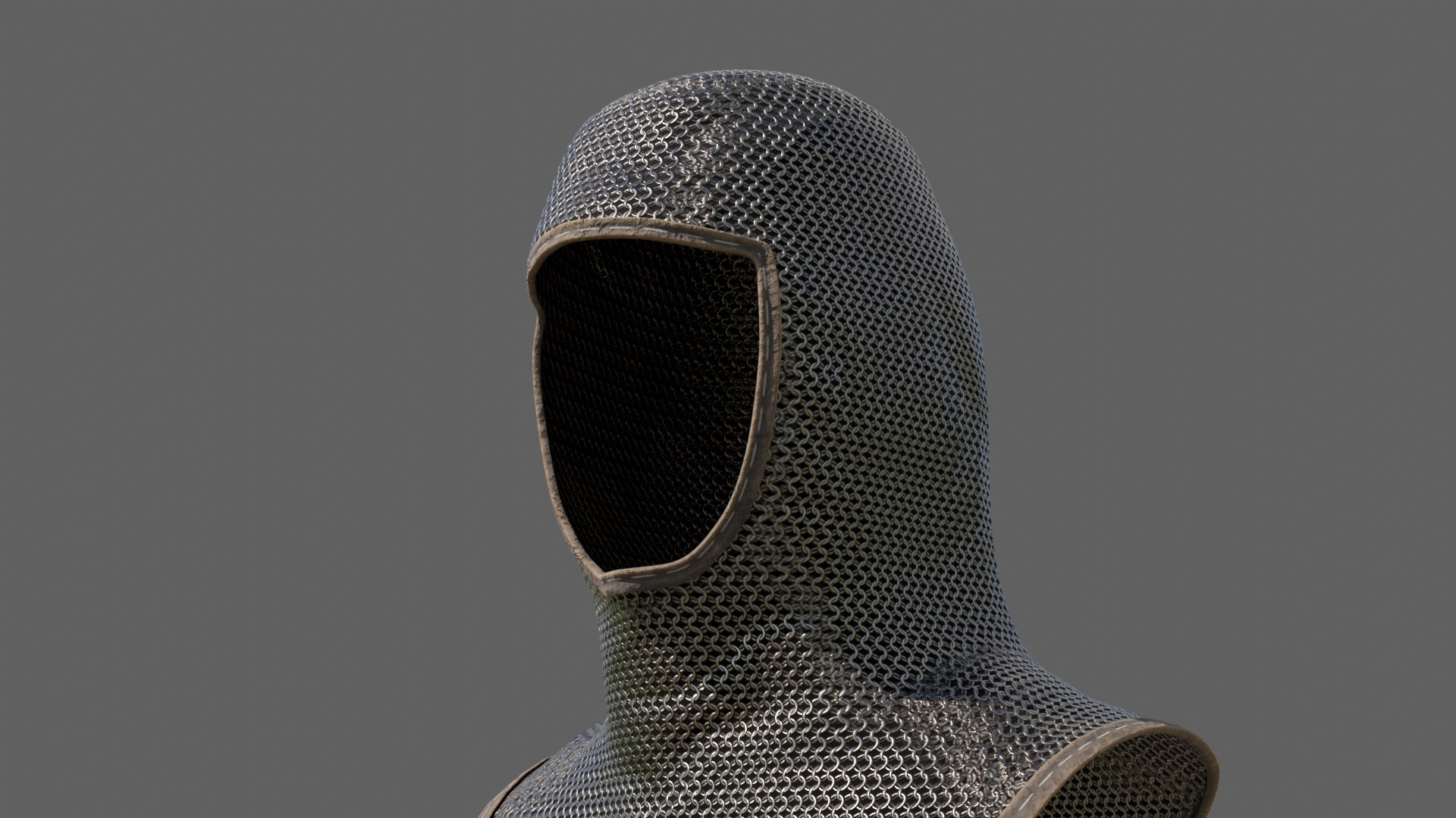 Chainmail Medieval Helmet 3D Model - TurboSquid 2141367