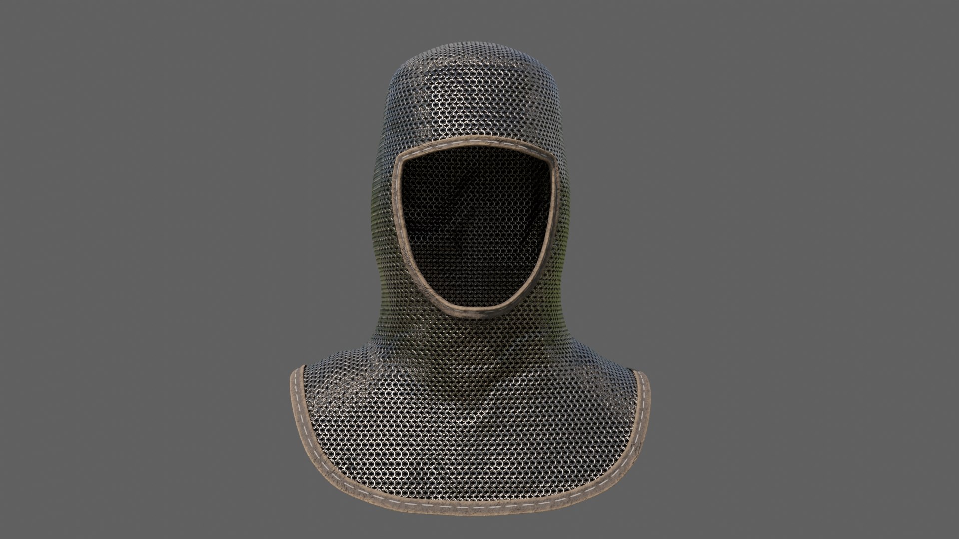 Chainmail Medieval Helmet 3D Model - TurboSquid 2141367