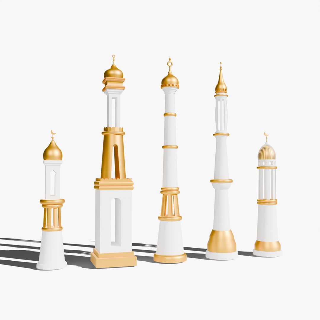 Five Pillar Islamic Ornament 3D Model - TurboSquid 2203254