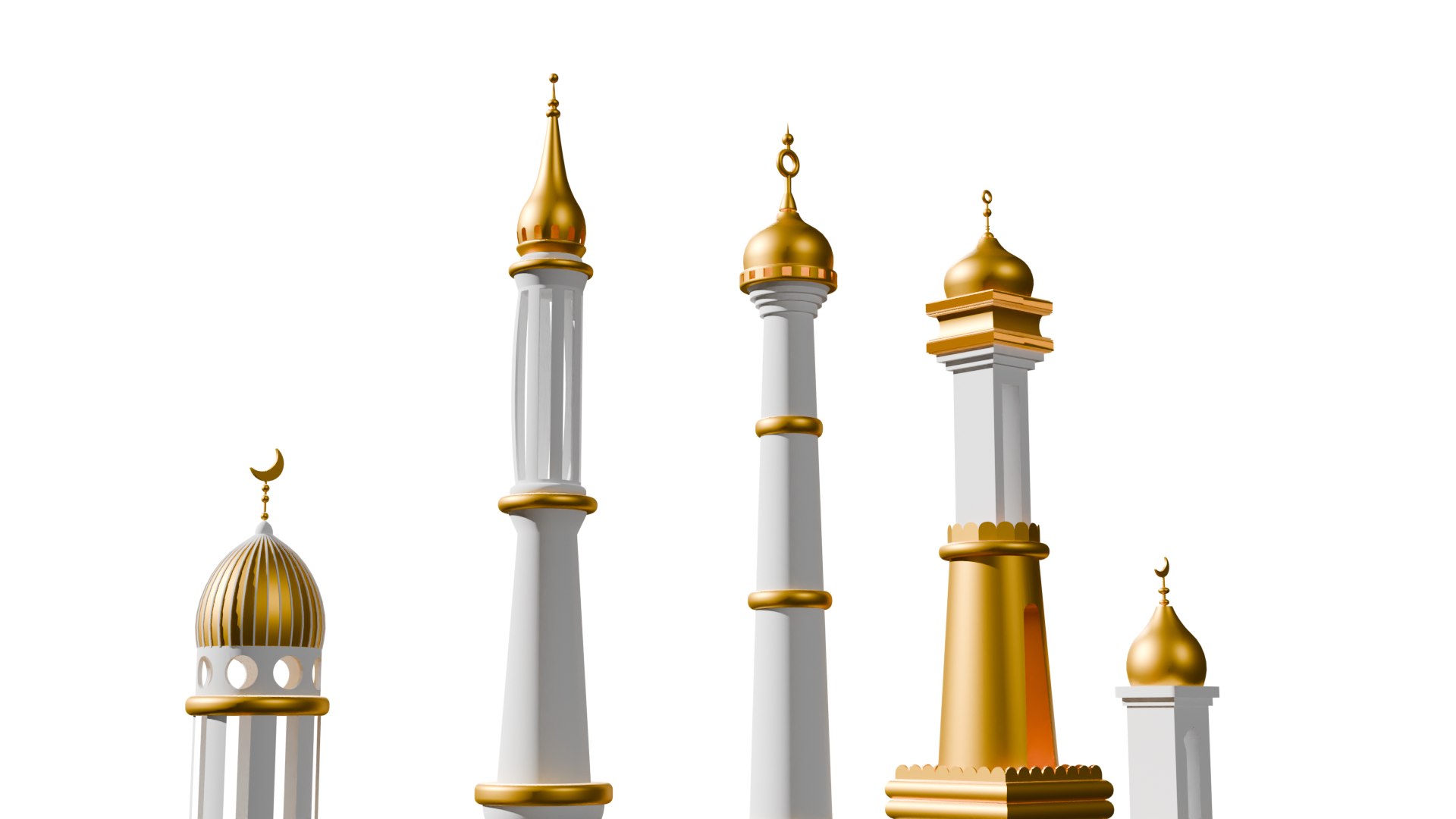 Five Pillar Islamic Ornament 3D Model - TurboSquid 2203254