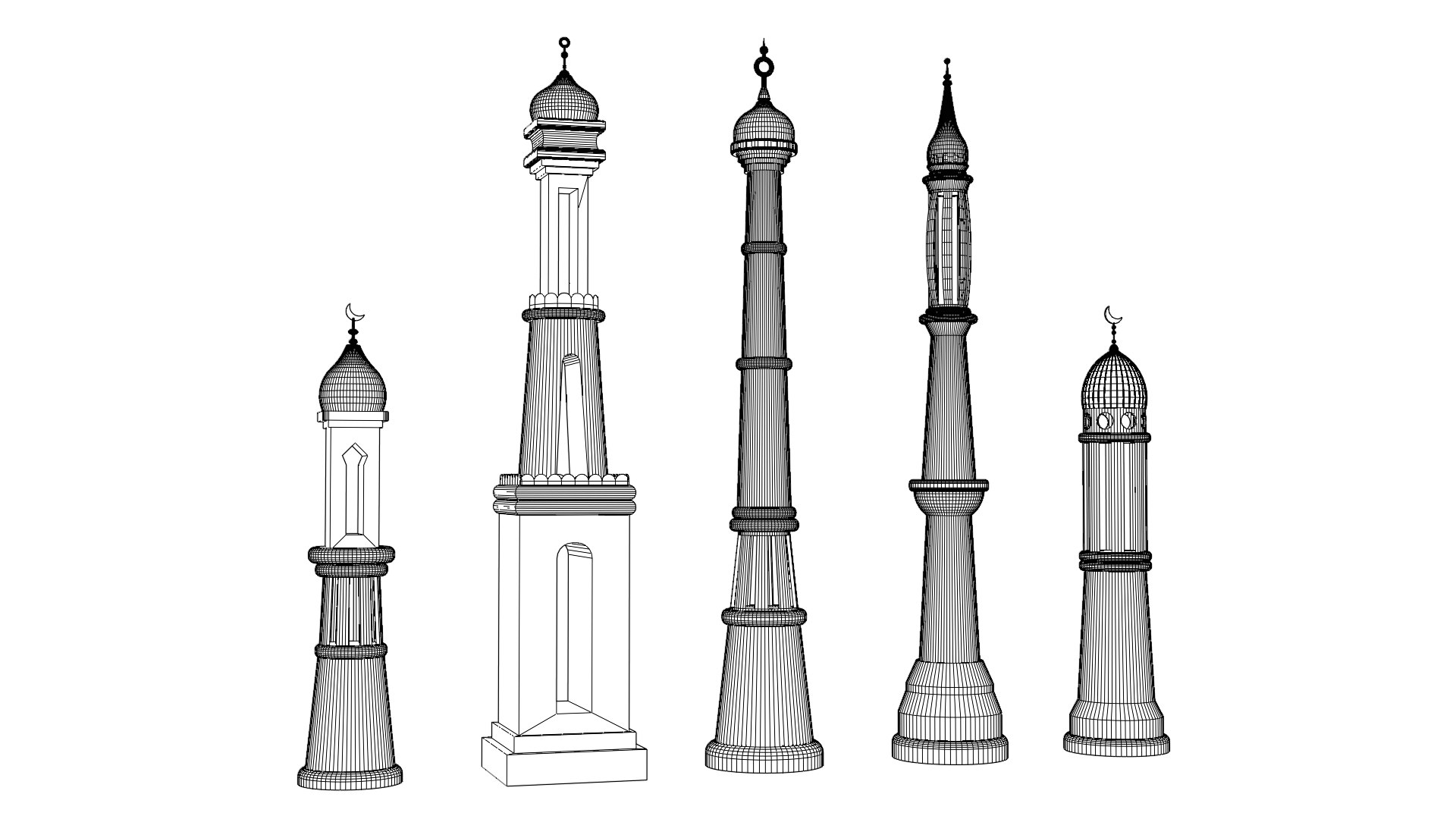 Five Pillar Islamic Ornament 3D Model - TurboSquid 2203254