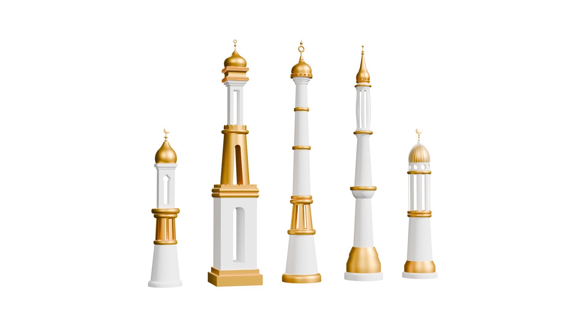 Five Pillar Islamic Ornament 3D Model - TurboSquid 2203254