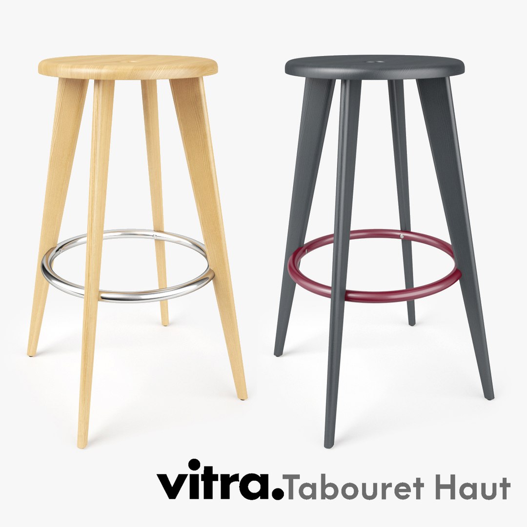 3d vitra tabouret haut bar stool model